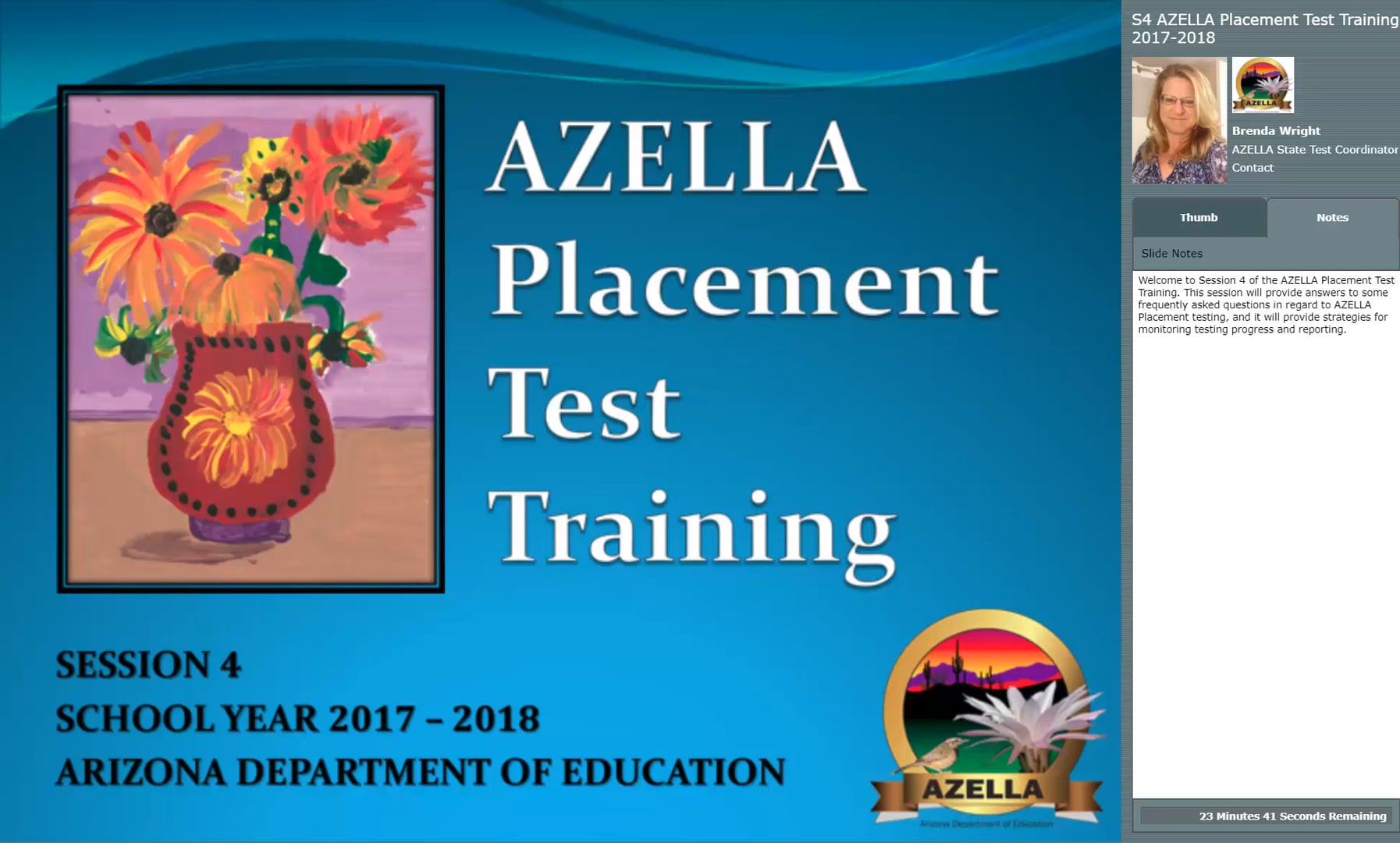 AZELLA Placement Testing Training Session 4 on Vimeo