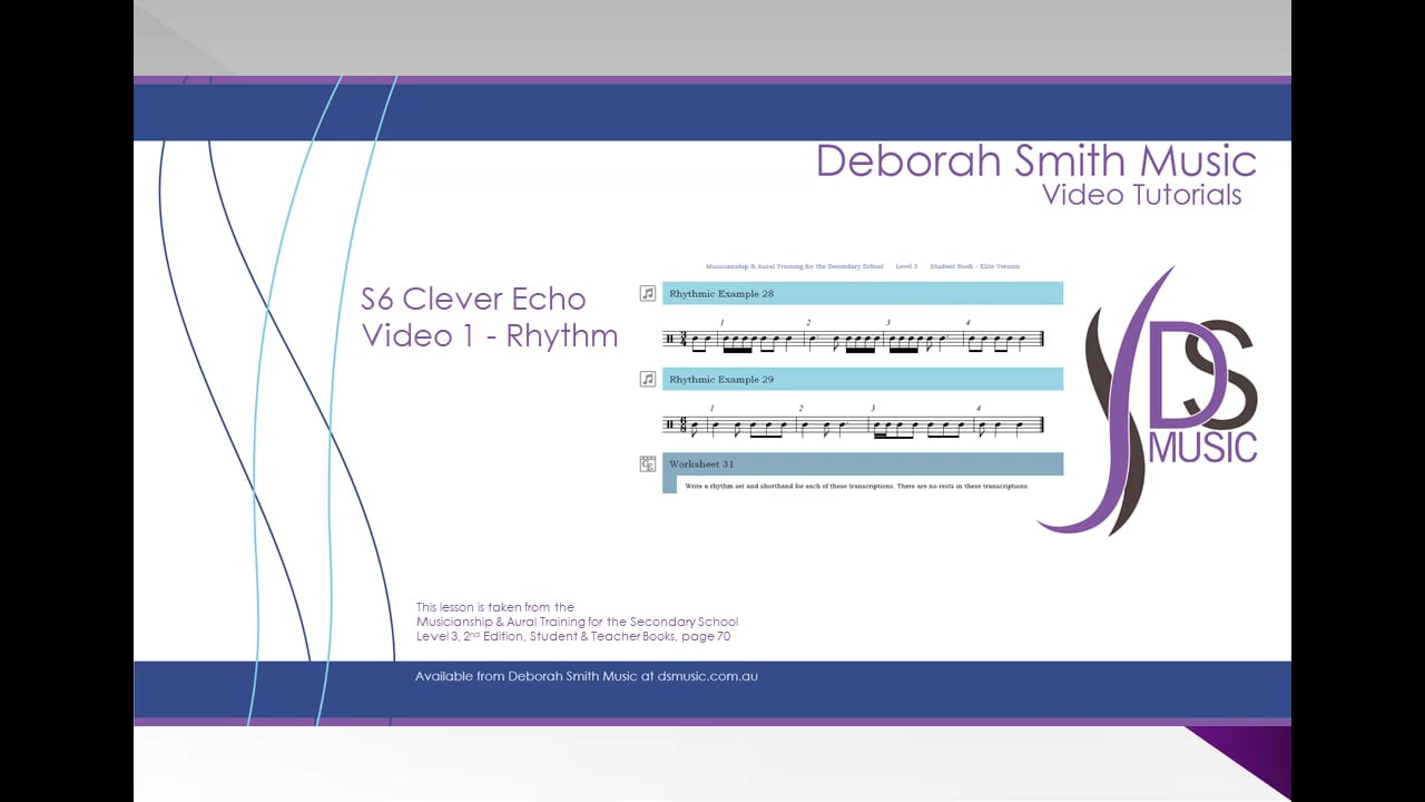 S6 (Rhythm) Clever Echo Video 1 on Vimeo
