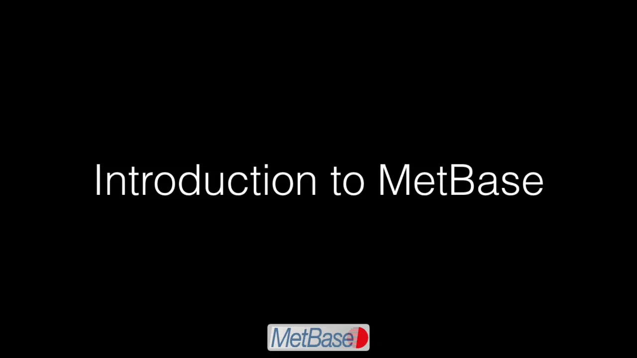 Introduction to MetBase