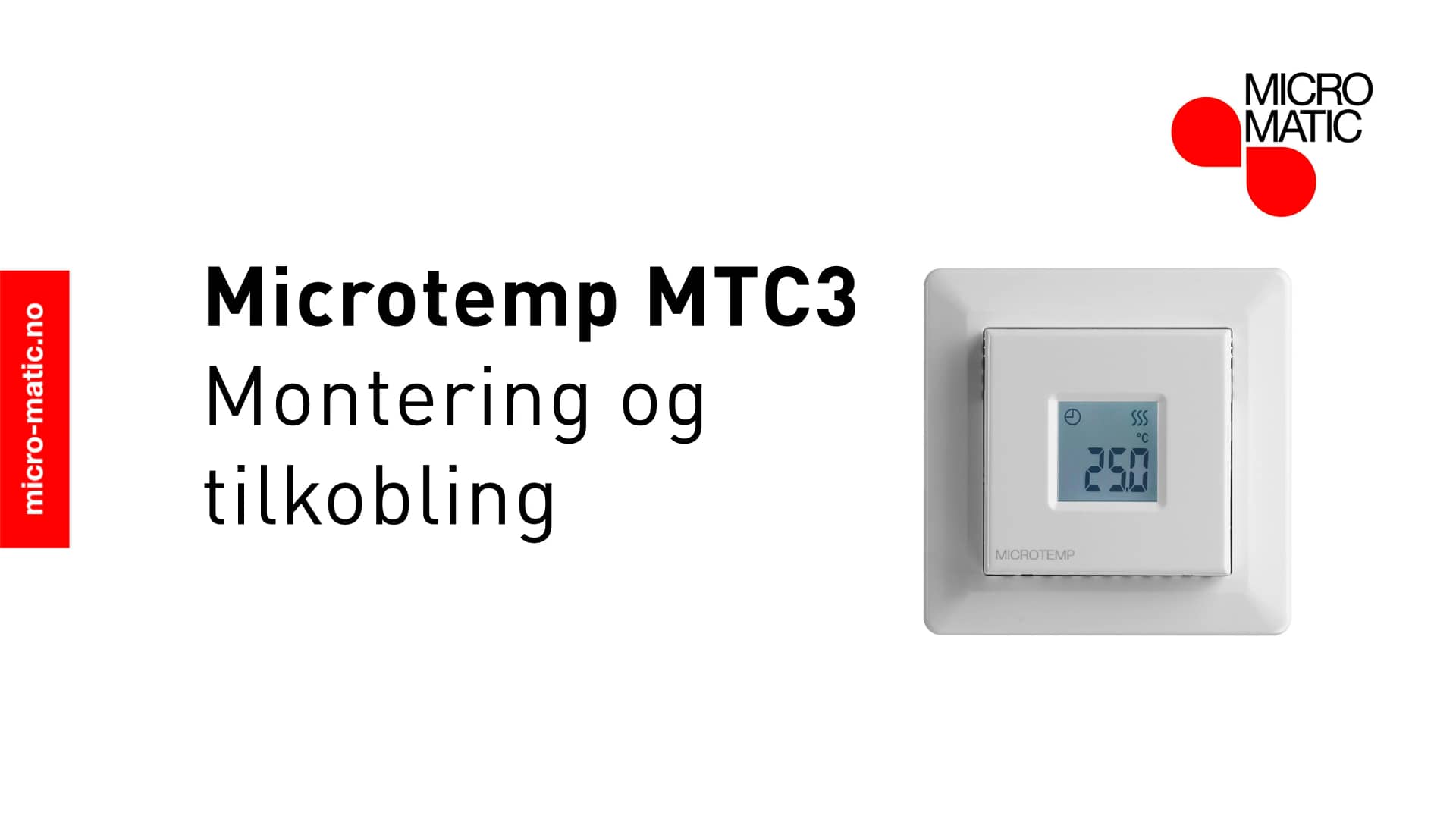 Microtemp MTC3 montering og tilkobling on Vimeo