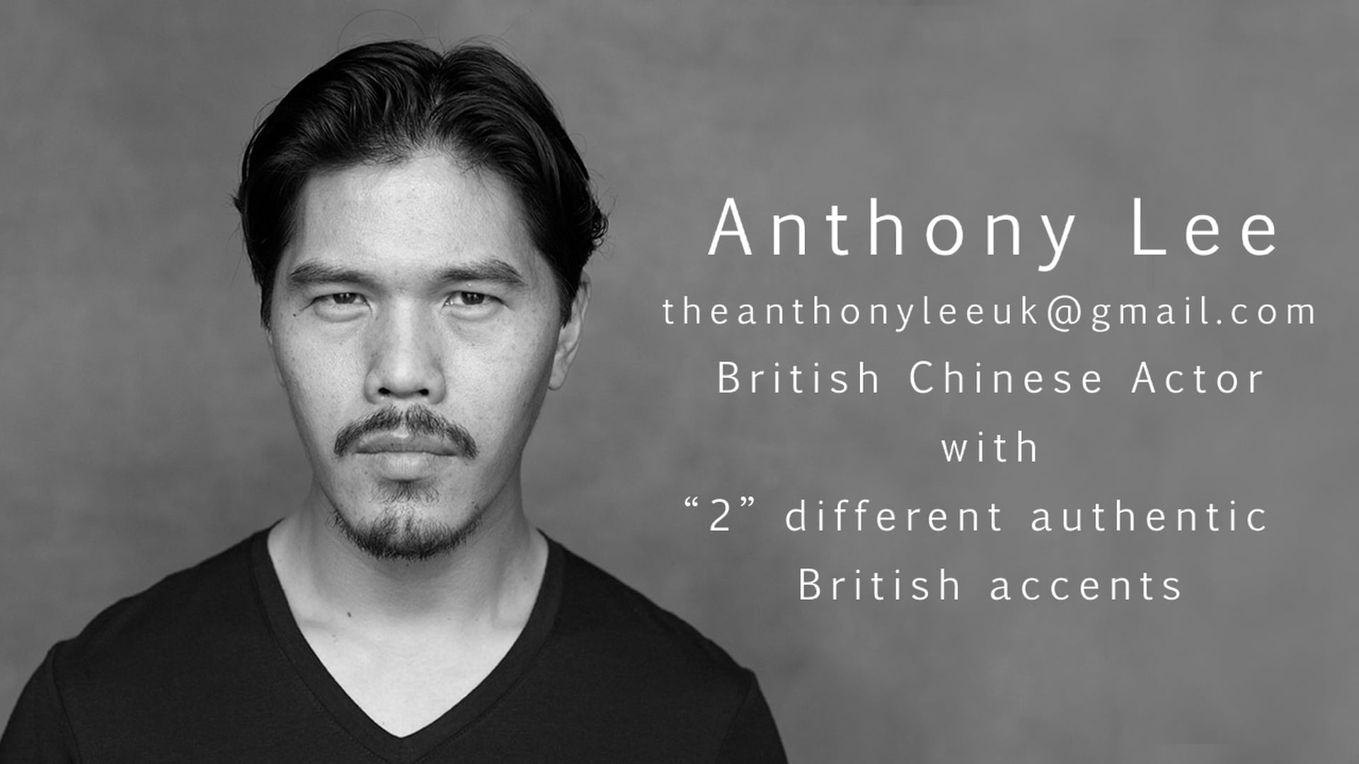 2017 Show Reel: Anthony Lee Chinese British Actor with authentic ...