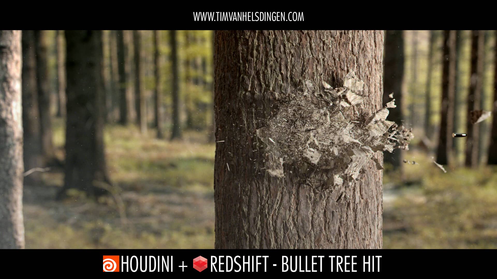 Houdini + Redshift: Bullet Tree Hit on Vimeo