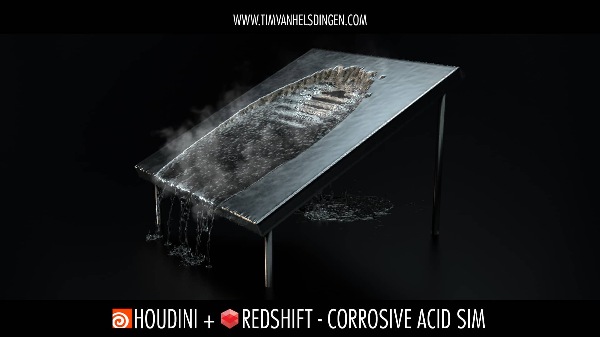 Houdini + Redshift: Corrosive Acid Sim on Vimeo