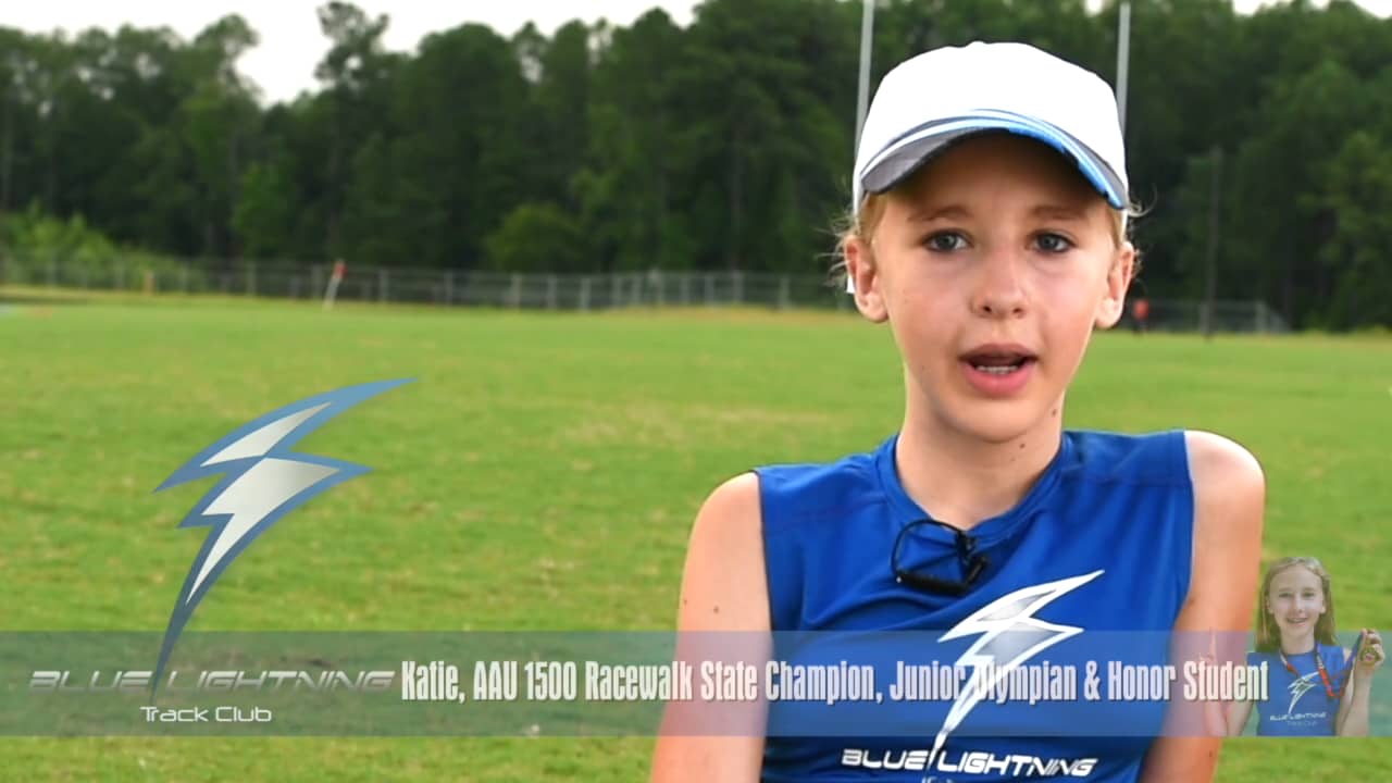 Katie Haffner, Junior Olympian - 1500 Racewalk, Blue Lightning Track ...