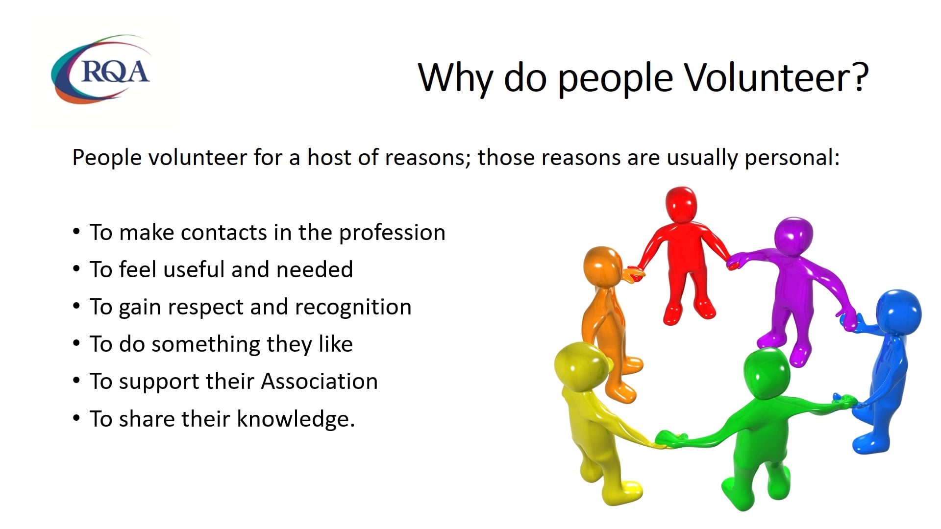 RQA Volunteer Programme Member Presentation on Vimeo