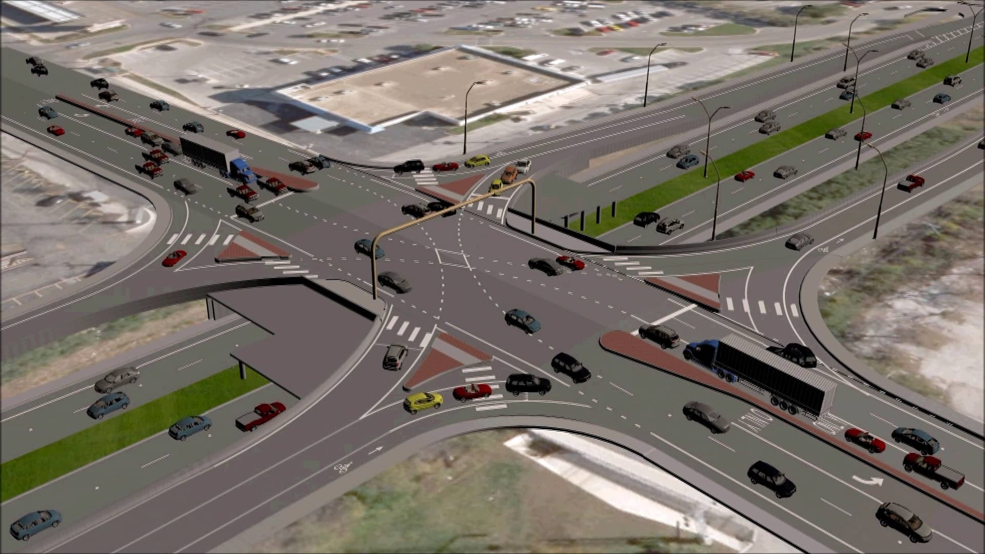 Harry Wurzbach & Austin Highway (SPUI) - Traffic Model on Vimeo