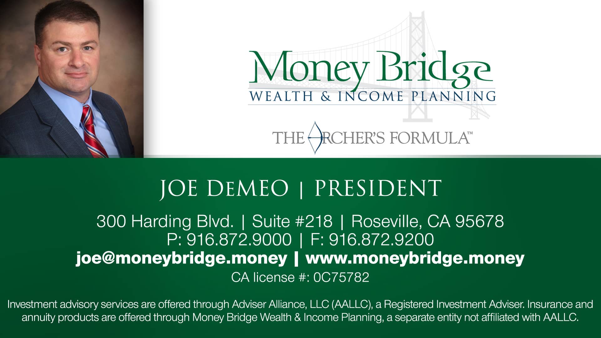 Retirement Maximizer | Joe DeMeo | Money Bridge Wealth & Income ...