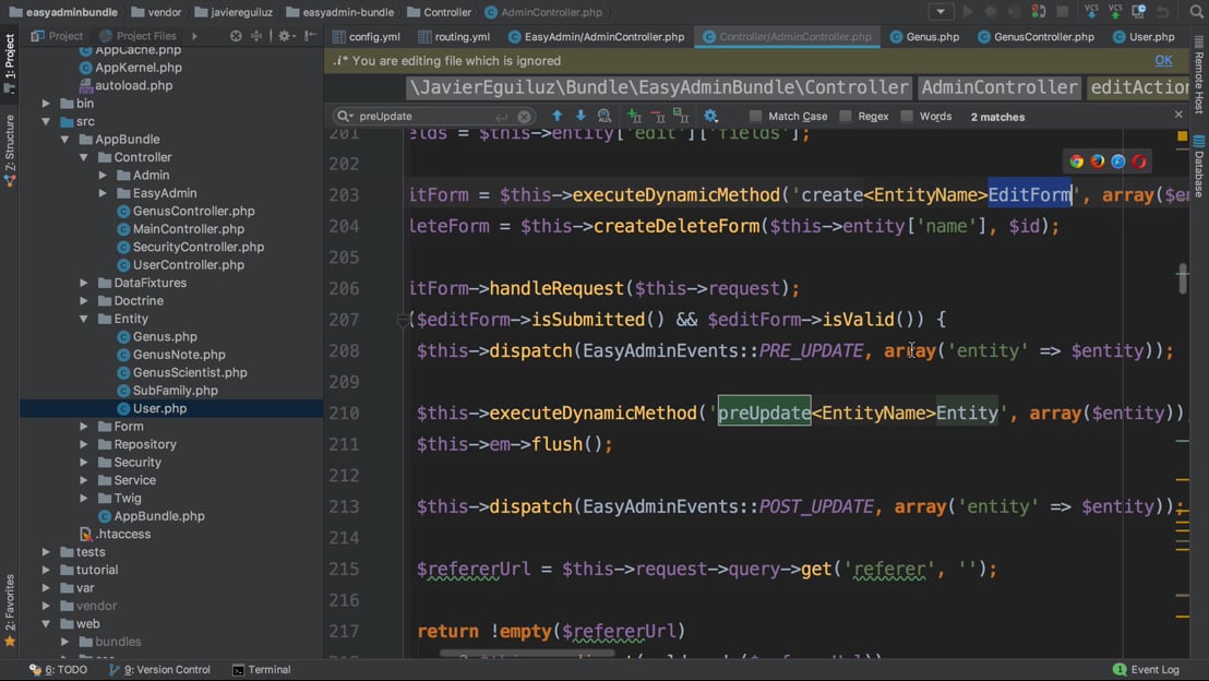 Override Controllers Easyadminbundle V1 For An Amazing Admin Interface Symfonycasts 