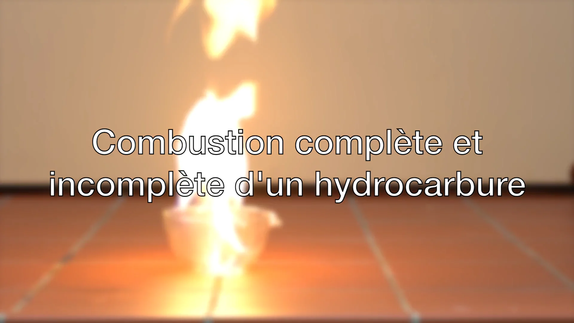 Combustion complète et incomplète de l'hexane