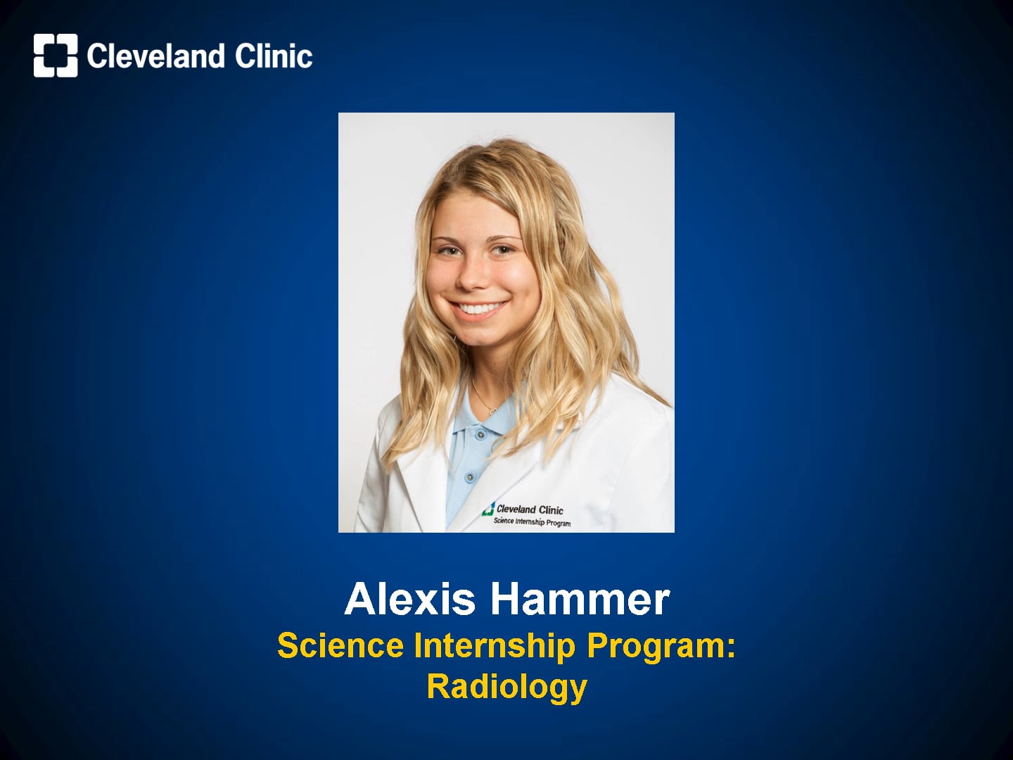 2017 Cleveland Clinic myRESEARCH Video: Alexis Hammer on Vimeo