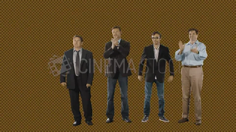 CinemaStock - Greenscreen - Crowd of men clapping and cheering react to ...