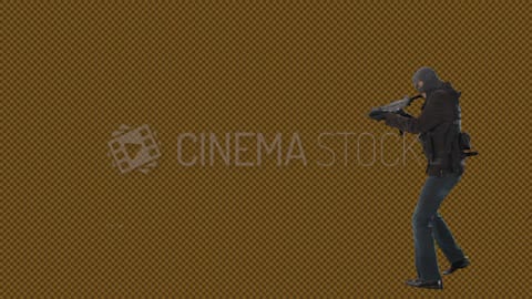CinemaStock - Greenscreen - Bank robber walks in and out of frame ...