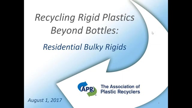 Residential Bulky Rigid Plastics Webinar :: August 1, 2017 on Vimeo