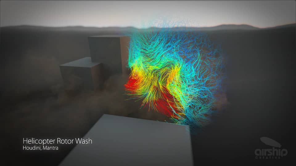 Houdini Helicopter Rotor Wash Setup on Vimeo