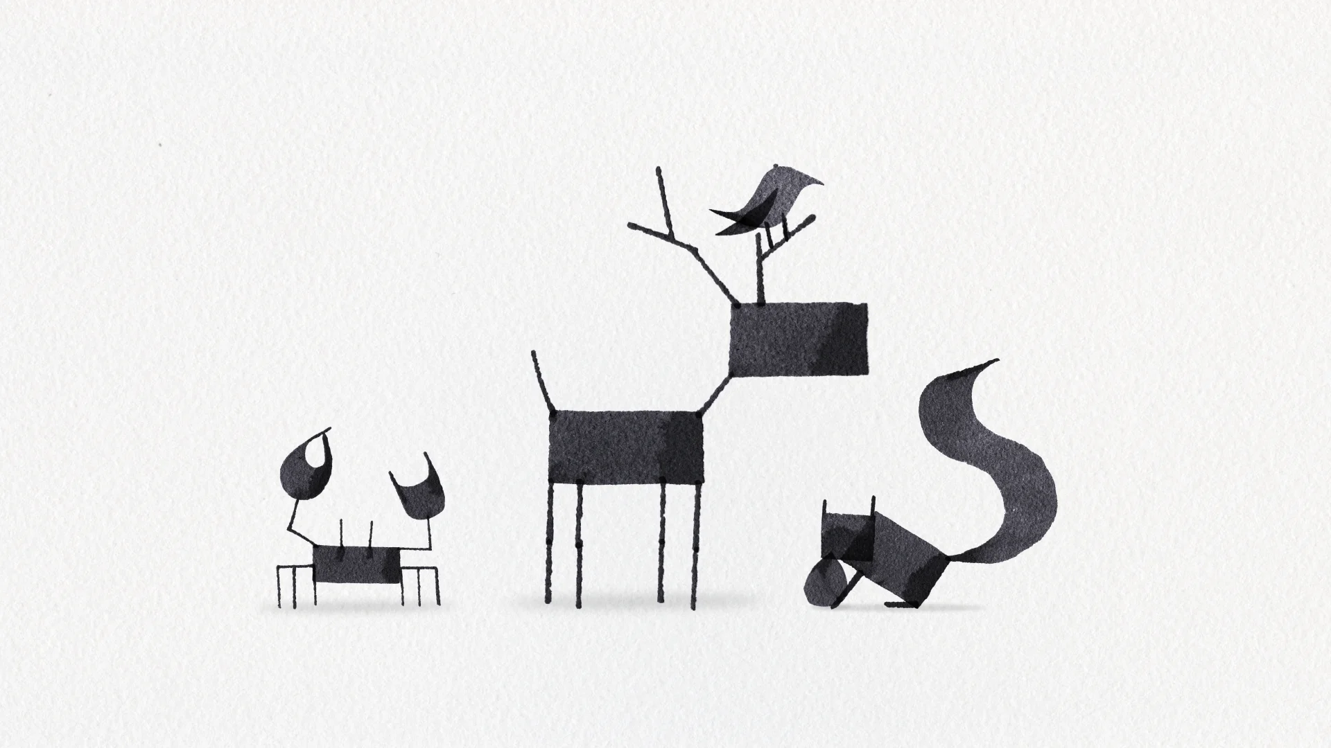 Calligraphy Animals Animated