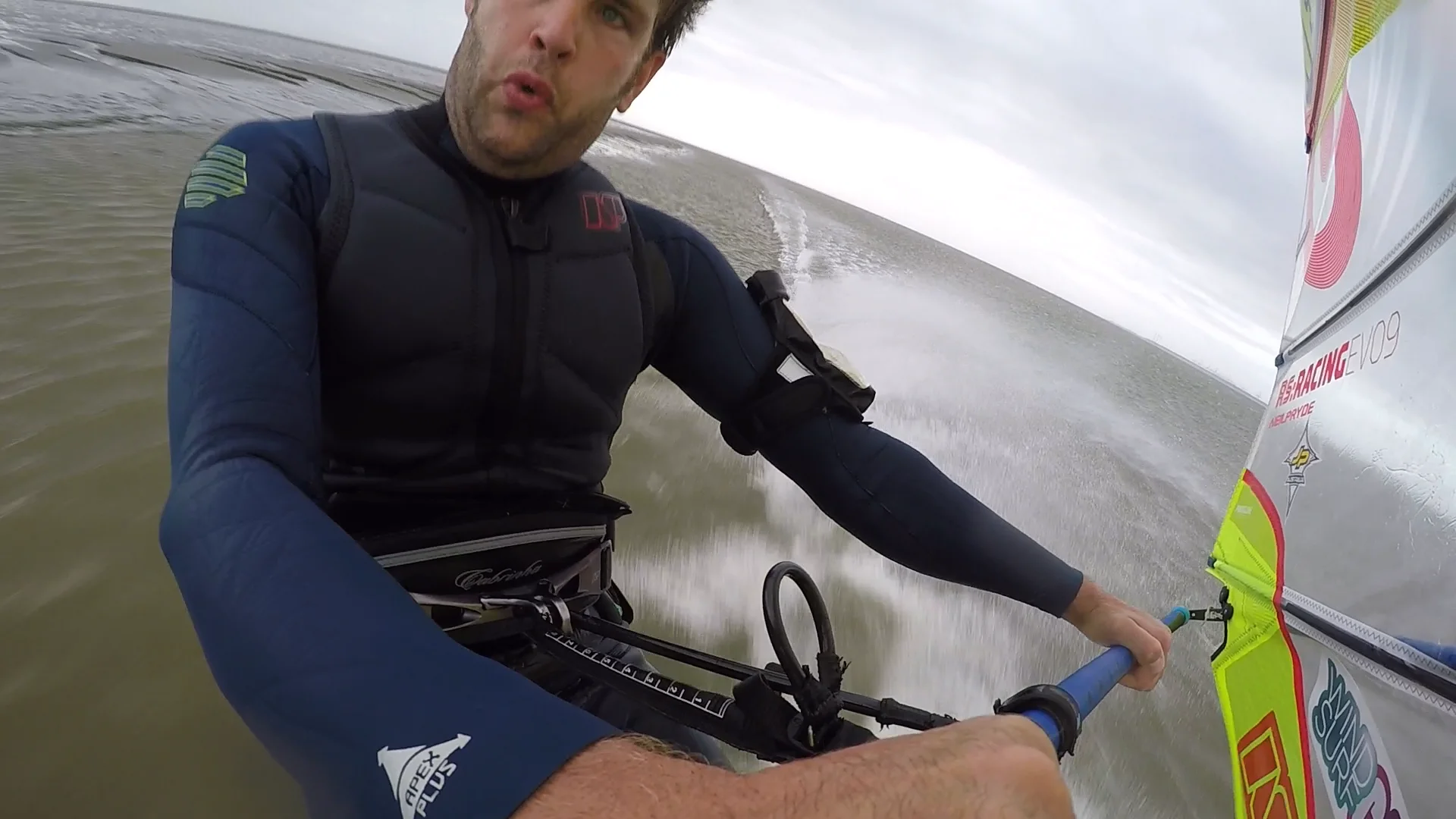 Hans Kreisel doing 50 knots!!! view from the boom check out the moment after when i knew i did ...