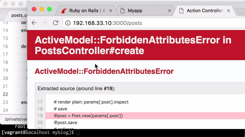 #16 Strong Parametersを設定しよう | 【旧版】Ruby on Rails 5入門 - プログラミングならドットインストール