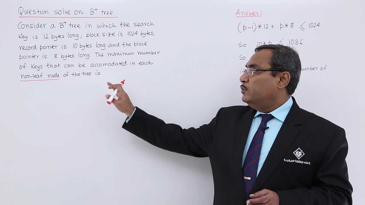 DBMS - Question Solve on B+ Tree on Vimeo