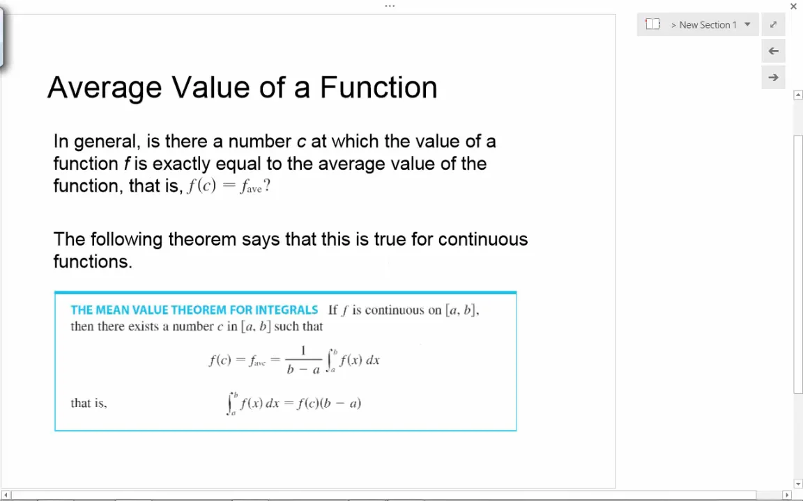 2301 Average Value of a Function
