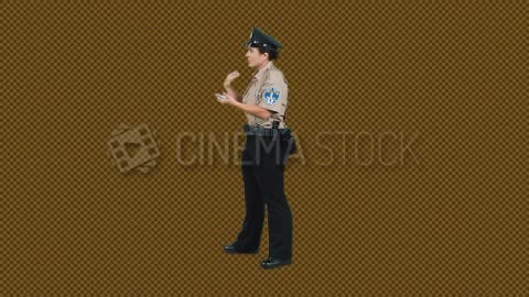 CinemaStock - Greenscreen - Female cop talks to a suspect and takes ...