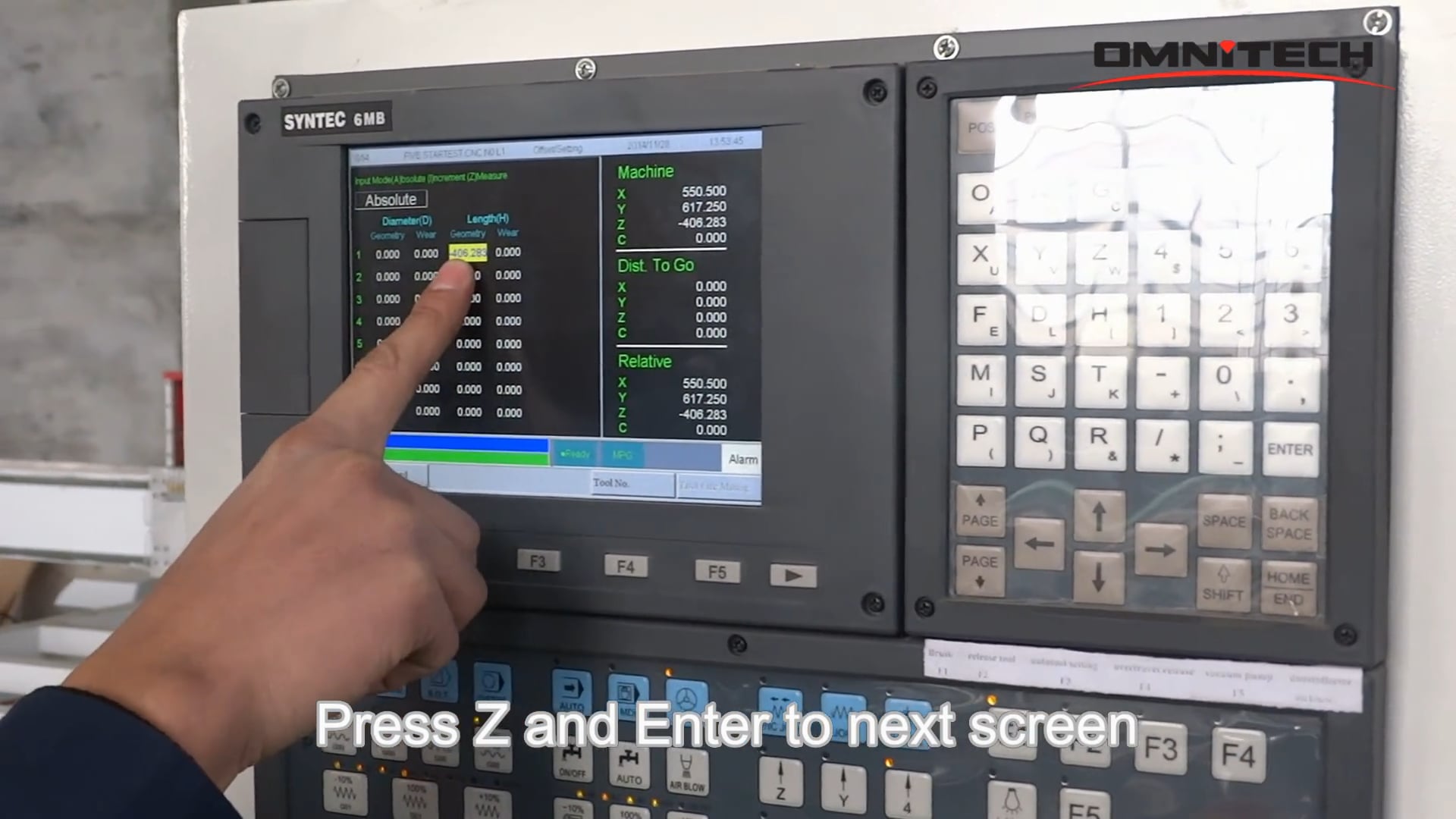 Syntec M6 CNC Router Machine China Operation Guide - Tool Compensation Setting on Vimeo