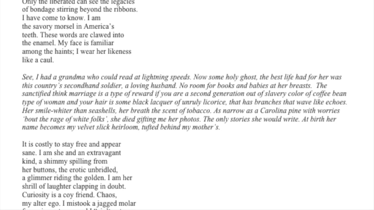 Shut Up In My Bones: a digital poem - a remix on Vimeo