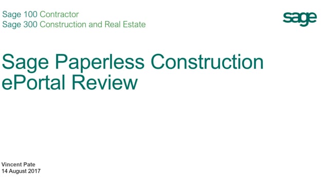 Sage Paperless Construction - Sage Paperless ePortal on Vimeo