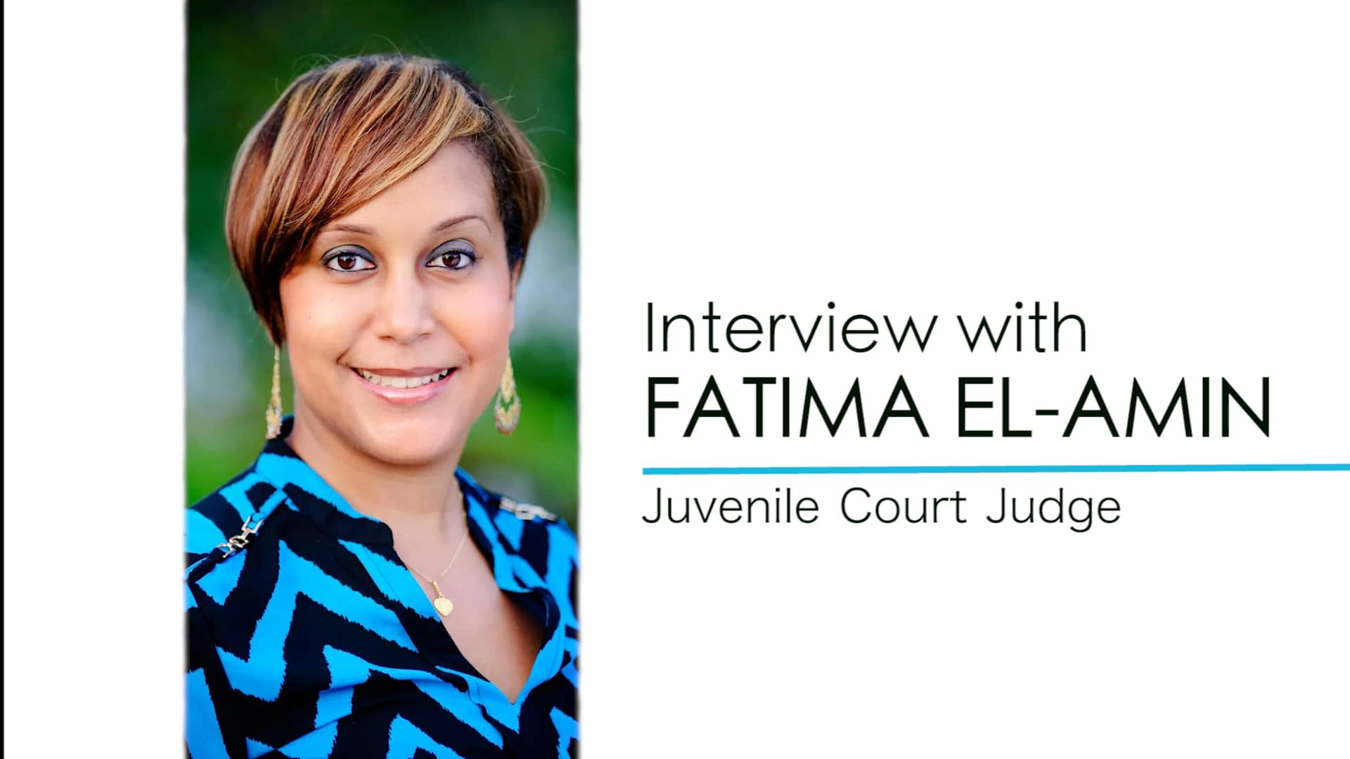 INTERVIEW WITH JUDGE FATIMA EL-AMIN on Vimeo