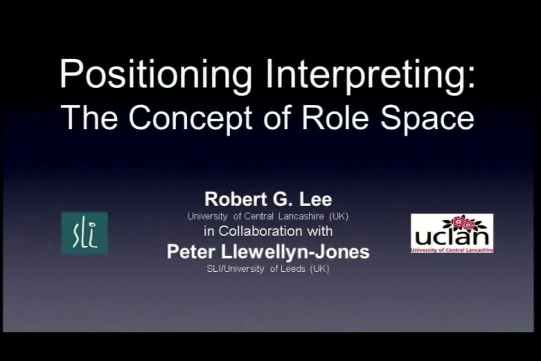 Role Space ROBERT G LEE WEBINAR 2012