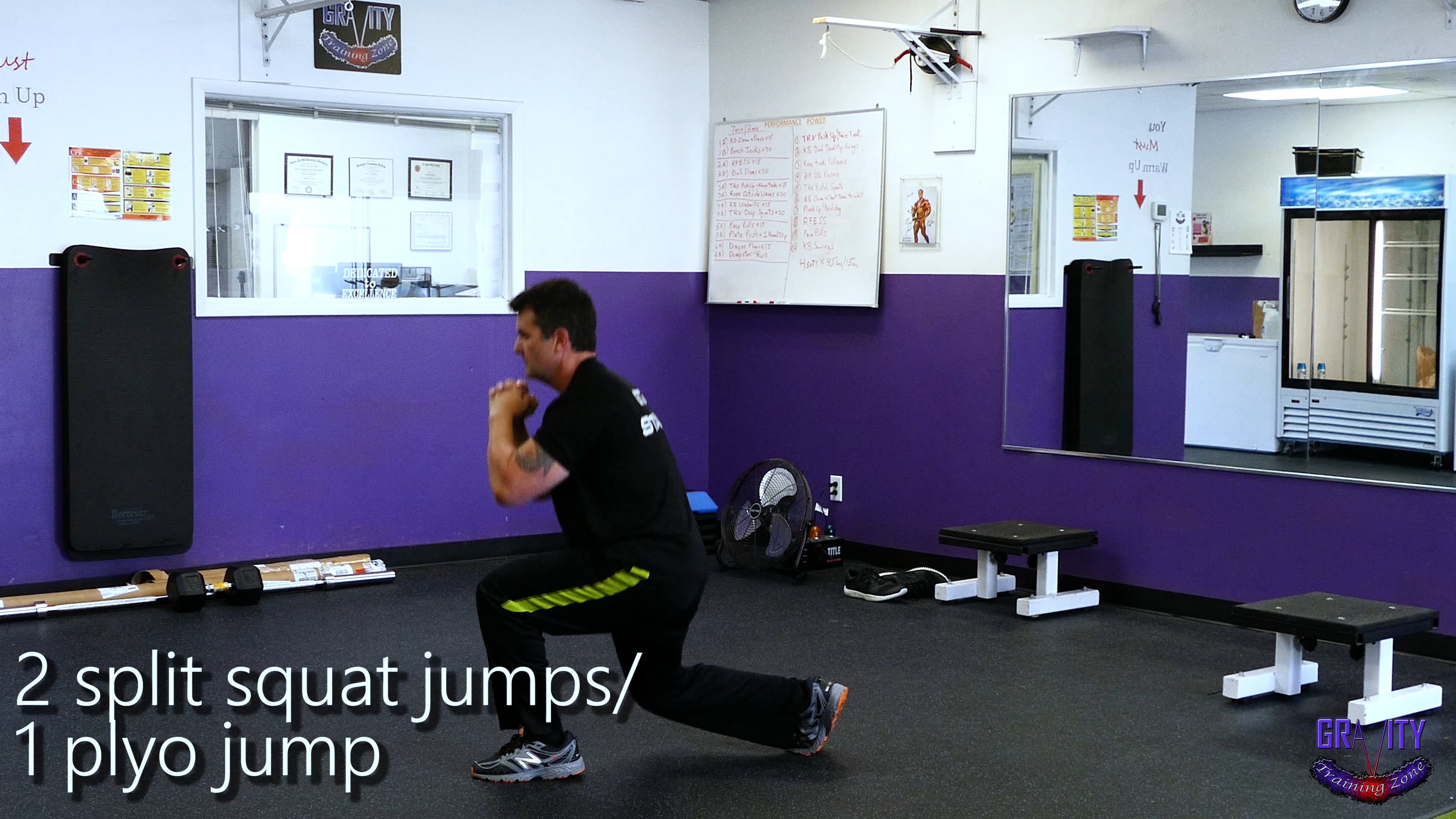 2 split squat jumps 1 plyo jump on Vimeo