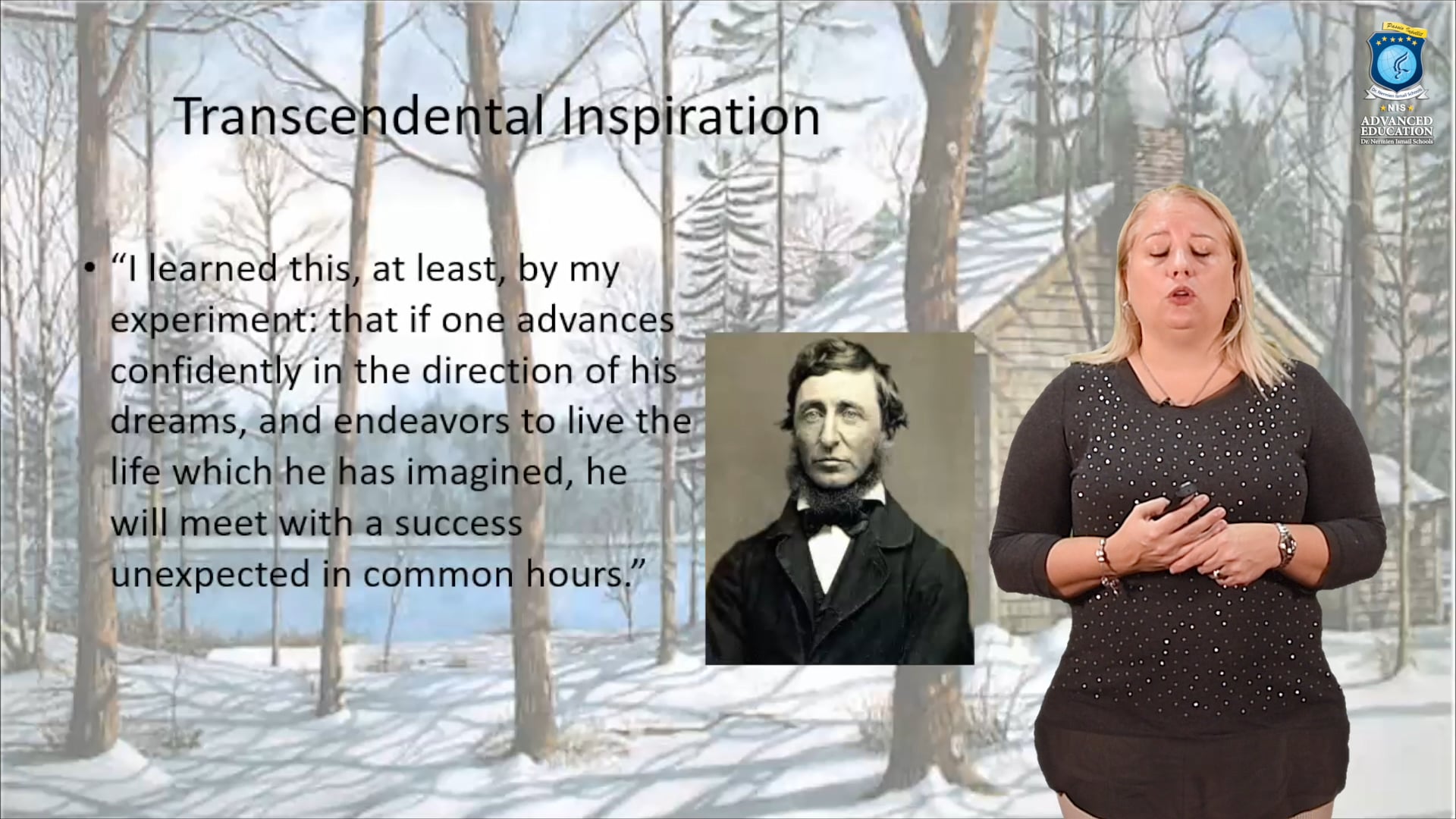 Transcendentalism, Self-Reliance and Nature on Vimeo