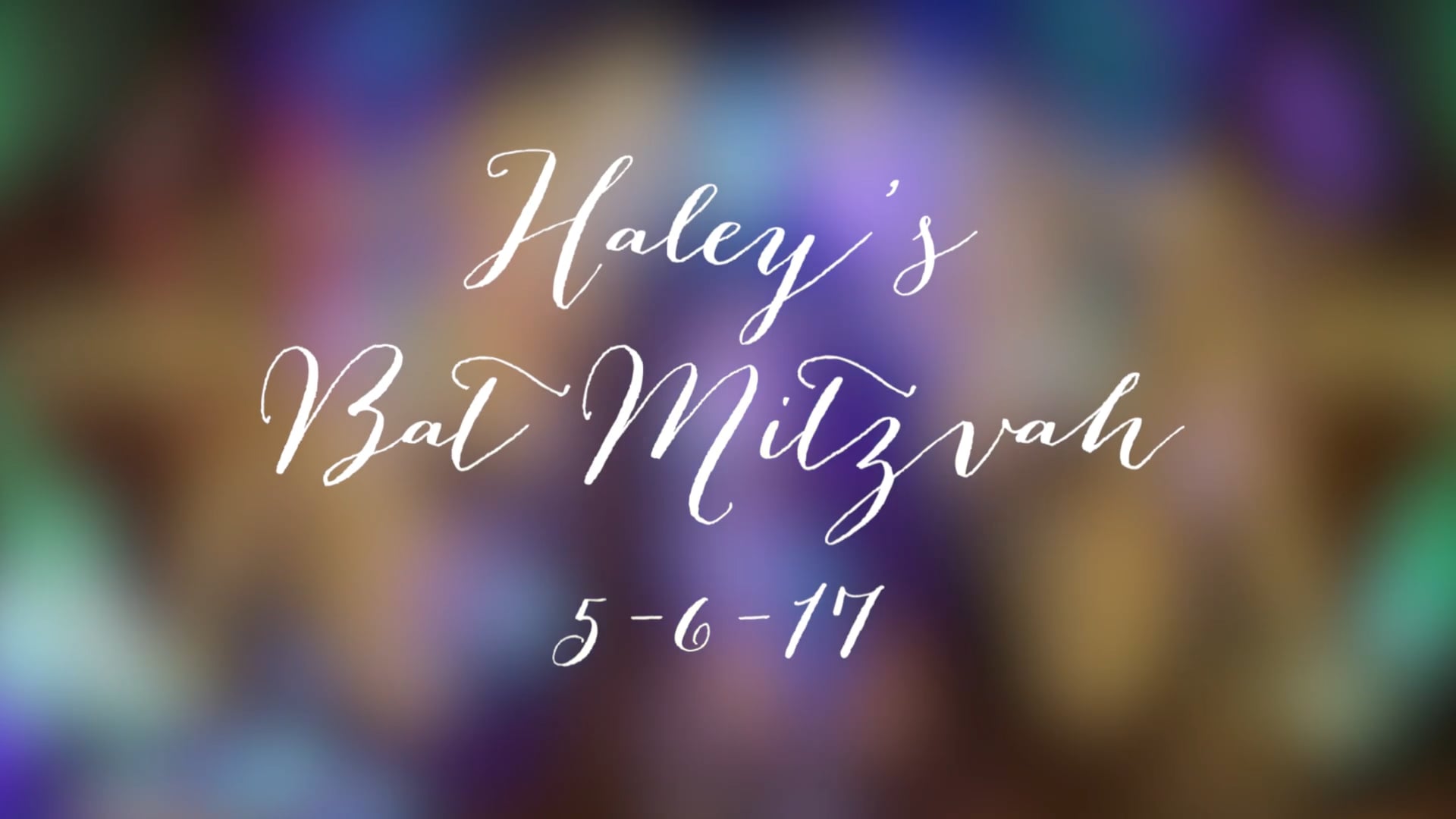 Haley's Bat Mitzvah on Vimeo