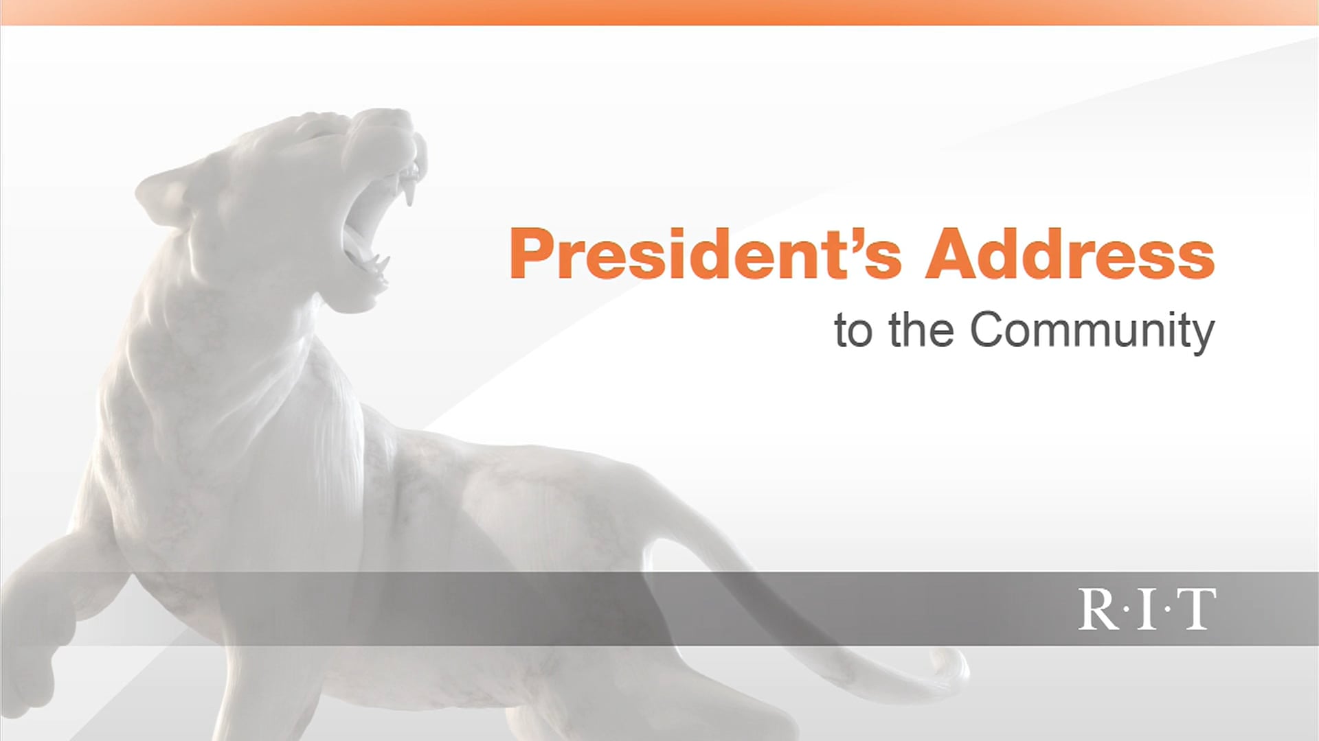 RIT President's Address 2017 on Vimeo