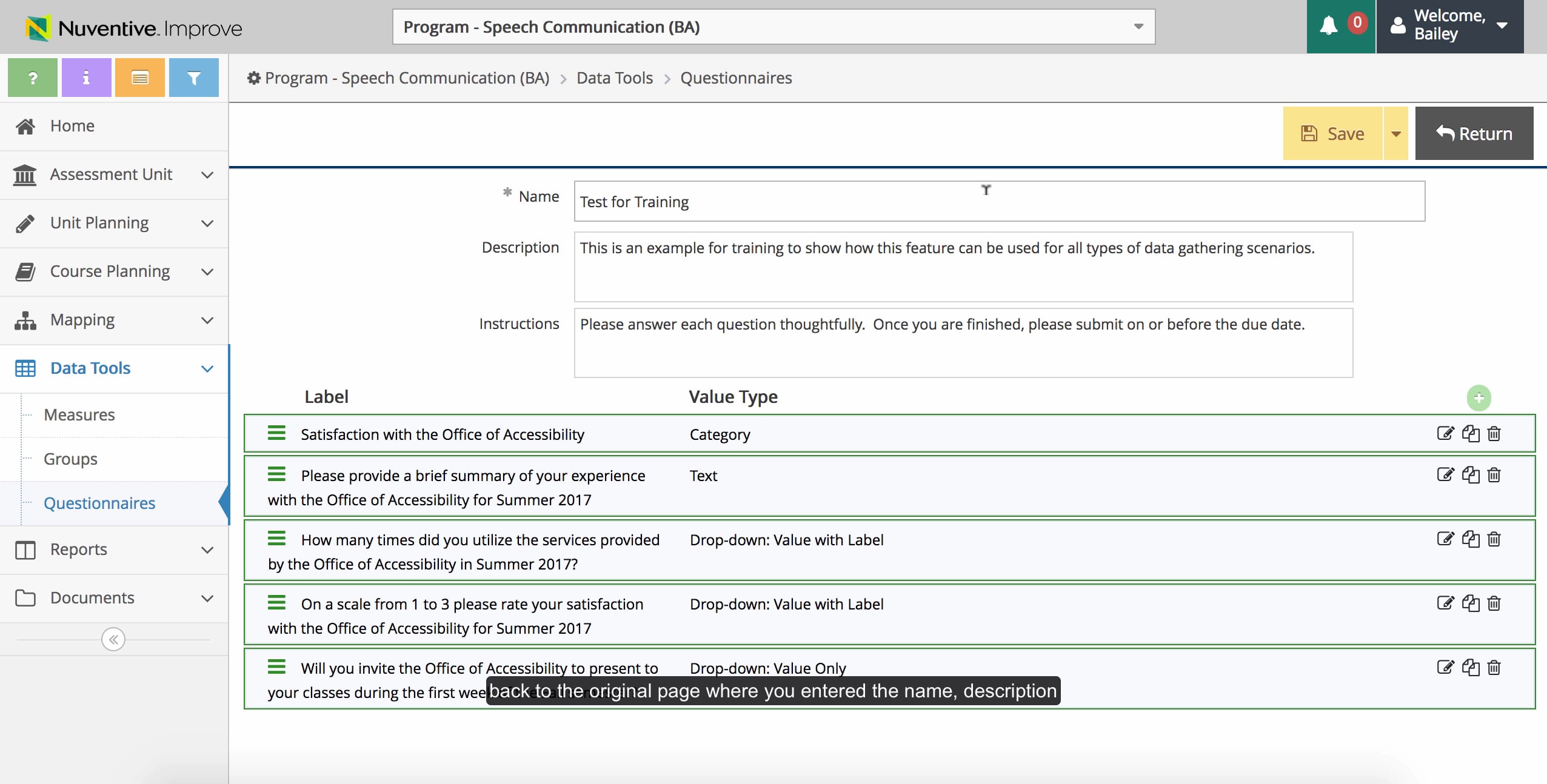Questionnaires on Vimeo