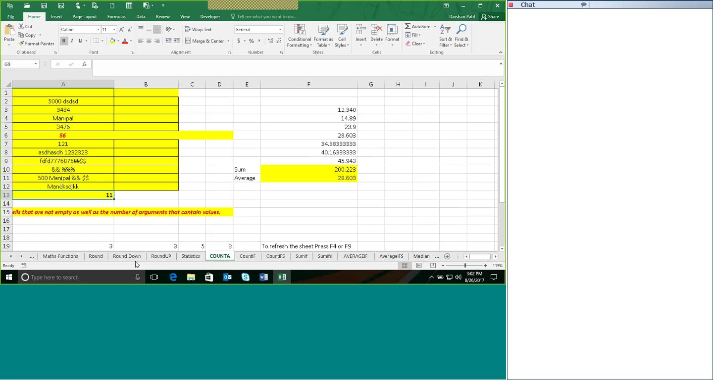 Advanced MS Excel 2016 on Vimeo