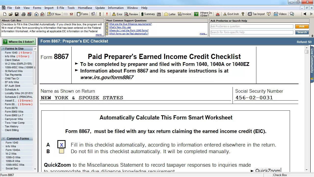 Intuit - ProSeries Tax Software - Data Entry Income - How to Enter ...