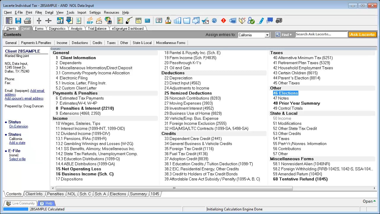 Intuit Lacerte Training - Intuit - Lacerte Tax Software - Data Entry ...