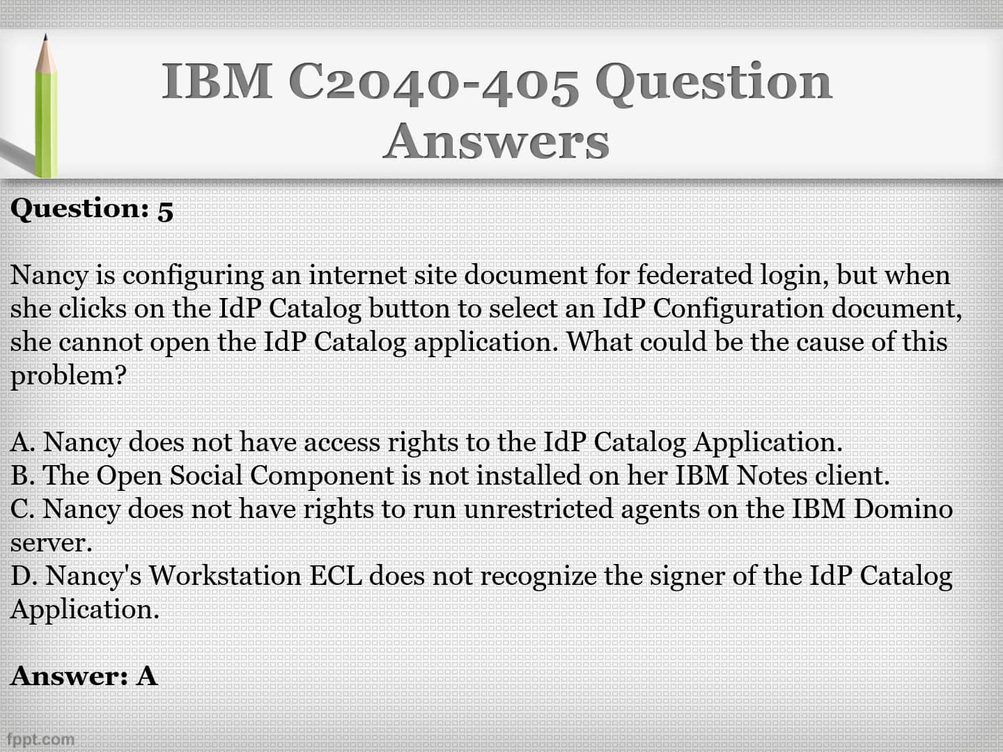 IBM C2040-405 Question Answers | Pass IBM C2040-405 IBM Certification ...