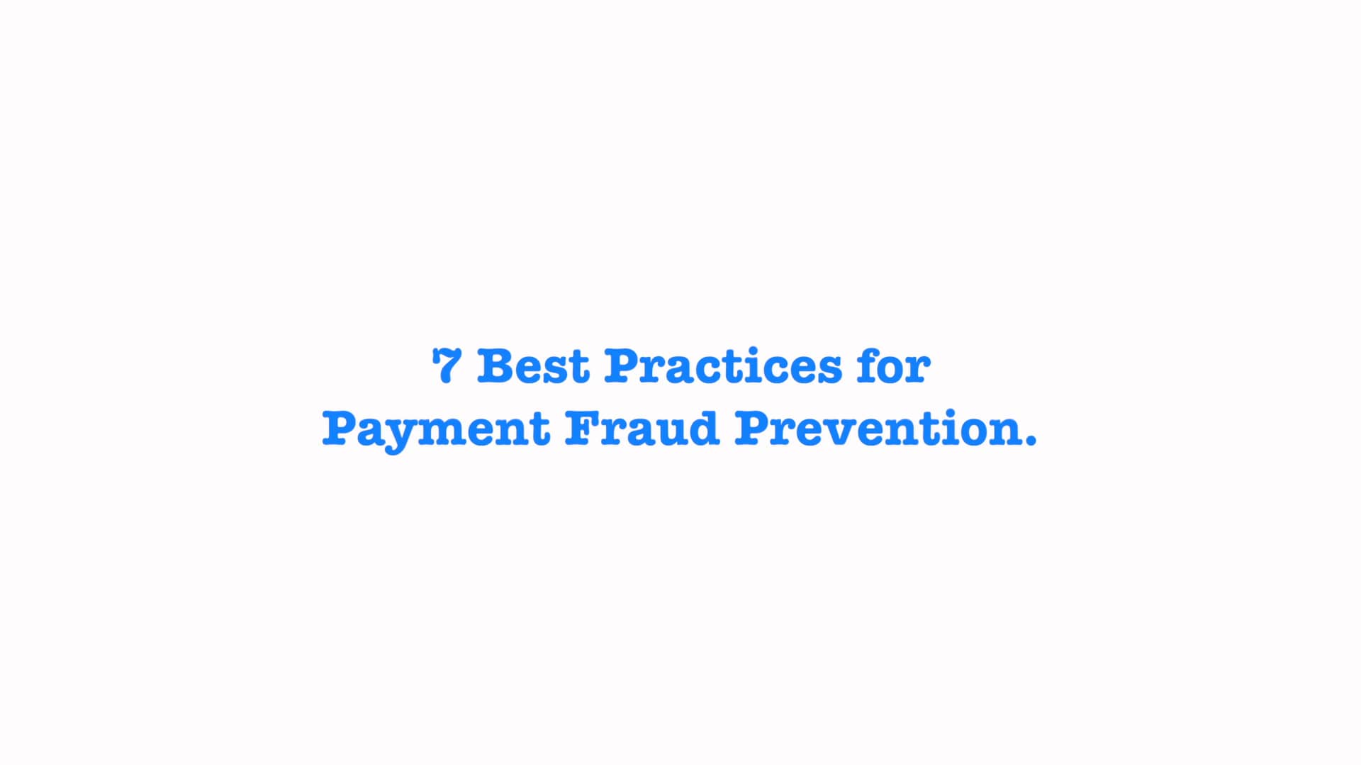 7 Best Practices for Payment Fraud Prevention - OnPay Solutions on Vimeo