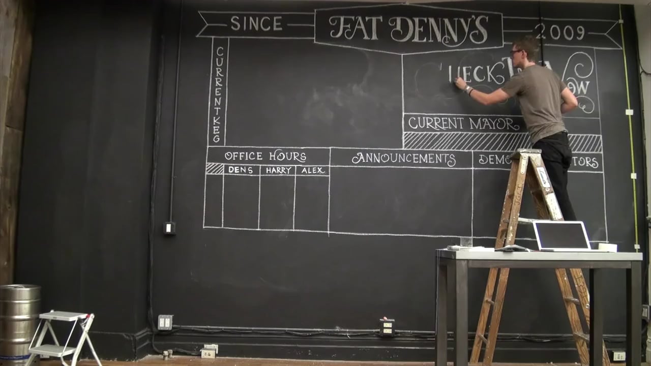 Foursquare HQ chalk wall Time-lapse on Vimeo