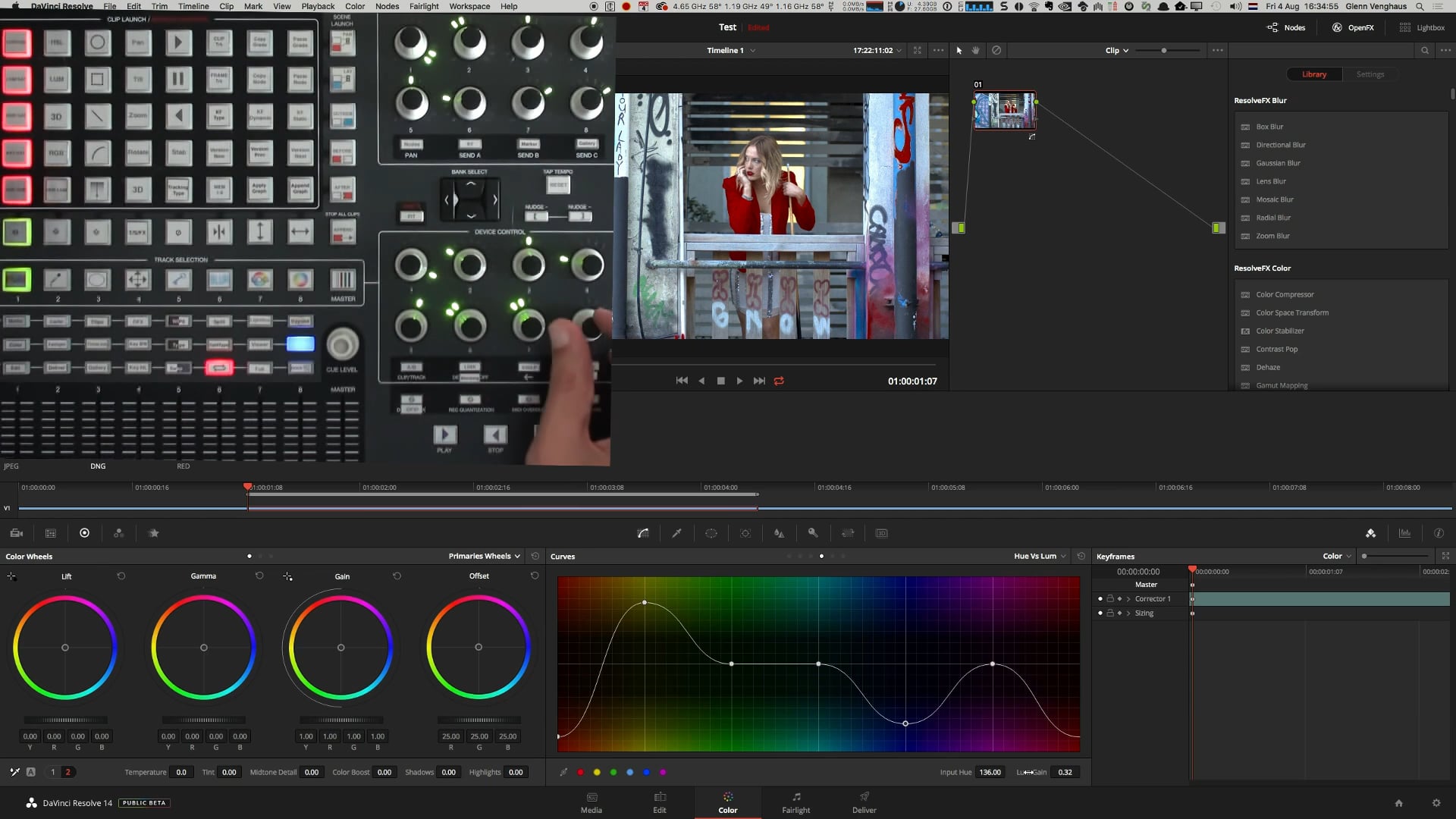 AKAI APC-40 midi controller custom mapped to Davinci Resolve 14/15 - full userguide on Vimeo