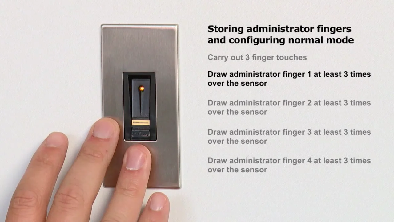 ekey finger scanner with administrator finger - operating and programming