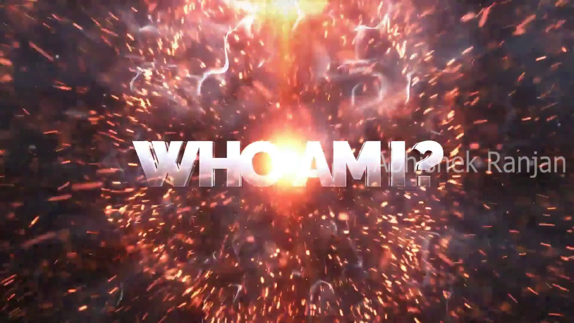 WHO AM I intro on Vimeo