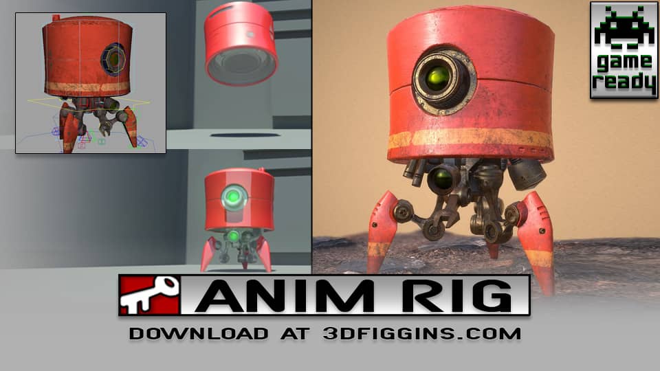 AnimRig - Lil Red Bot - Rig Download on Vimeo