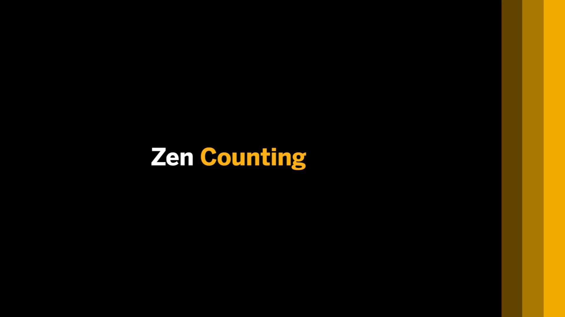 Zen Counting on Vimeo