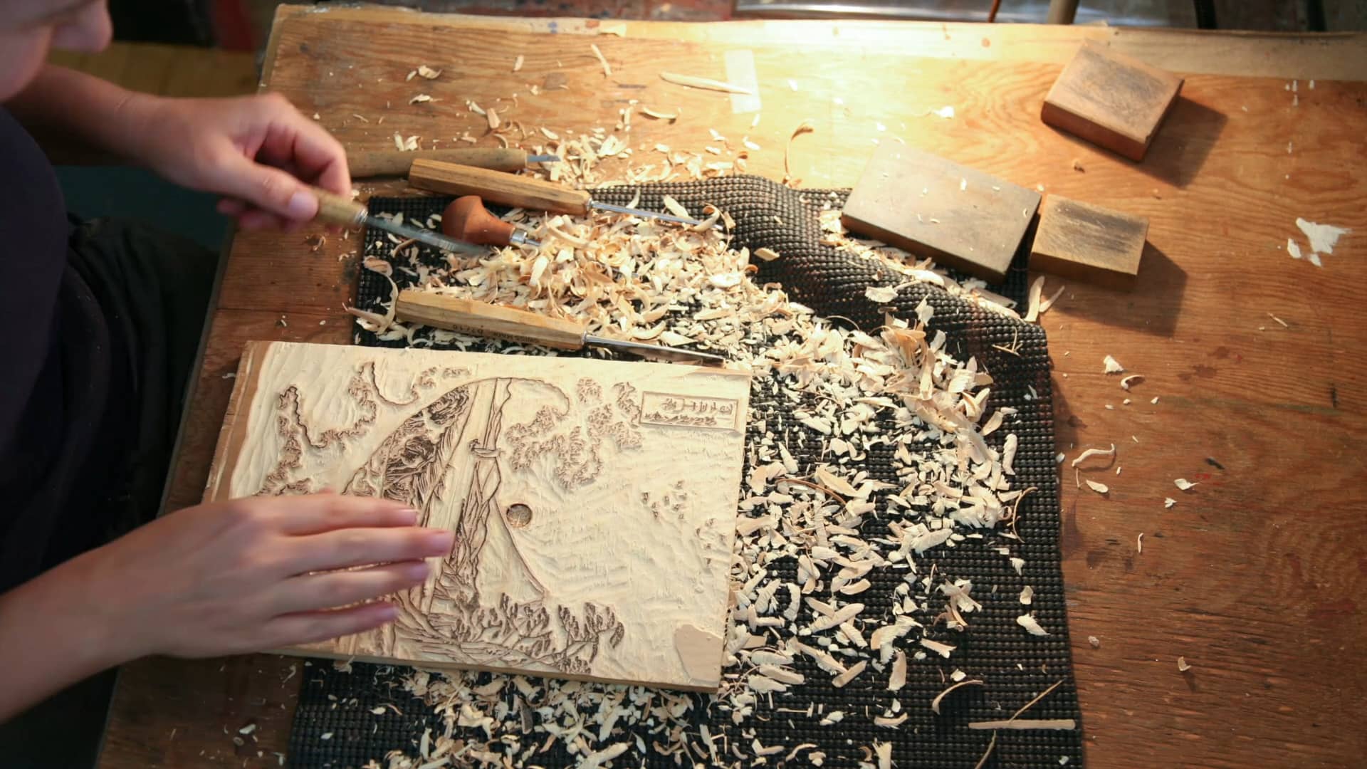 Japanese Woodblock Printmaking on Vimeo