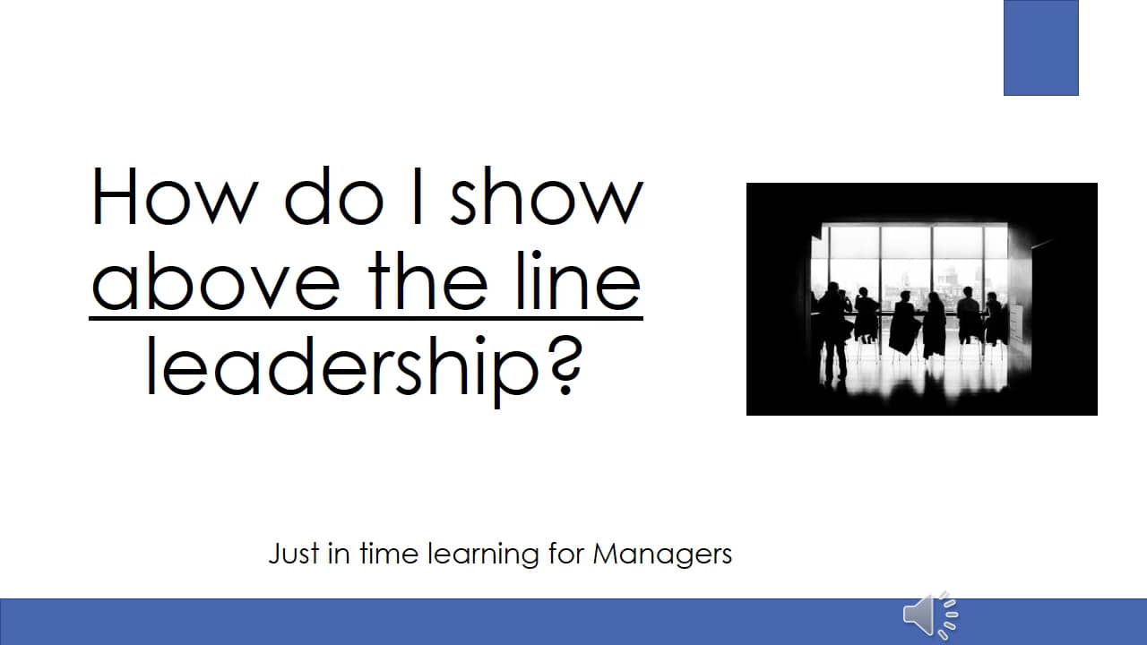 how do I show above the line leadership with audio on Vimeo