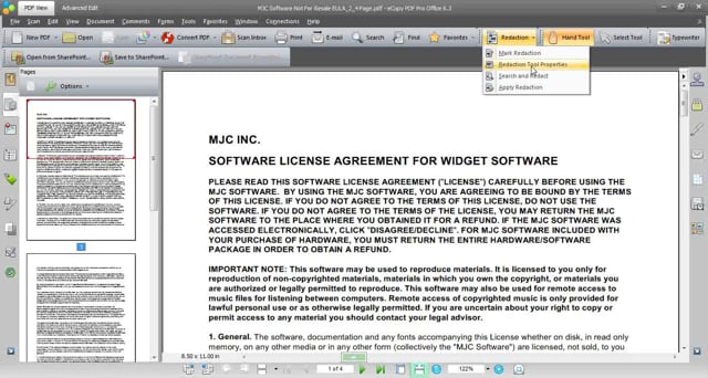 Applying a Whiteout with eCopy PDF Pro Office