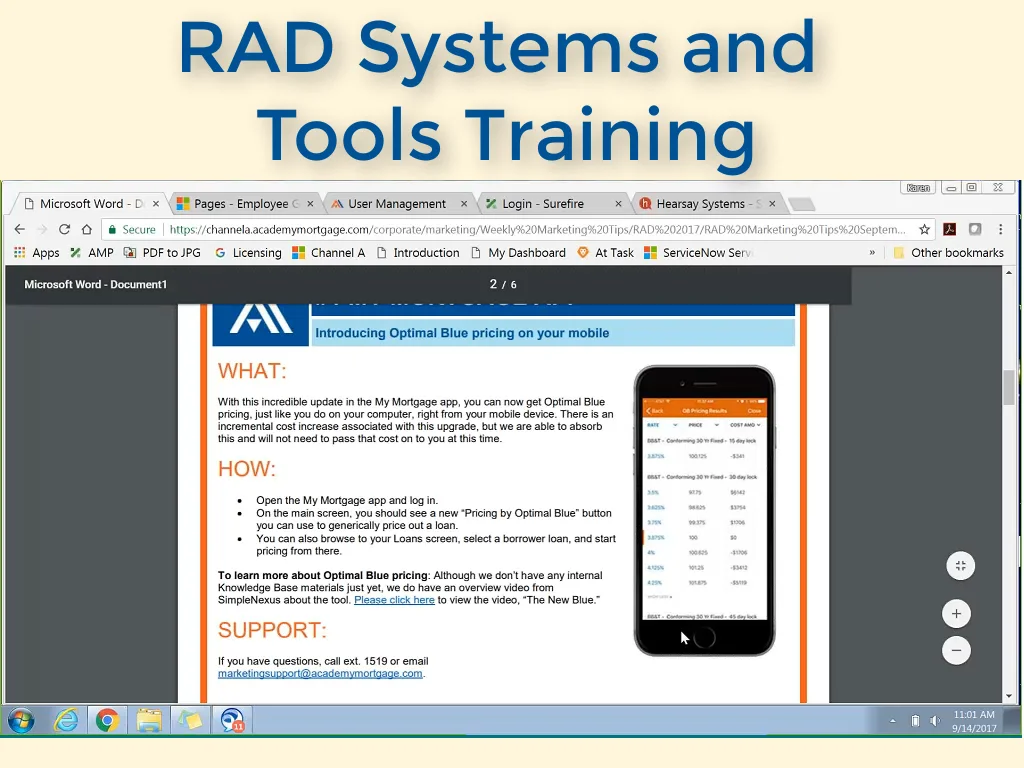 RAD Systems and Tools Training 9-14-17 on Vimeo