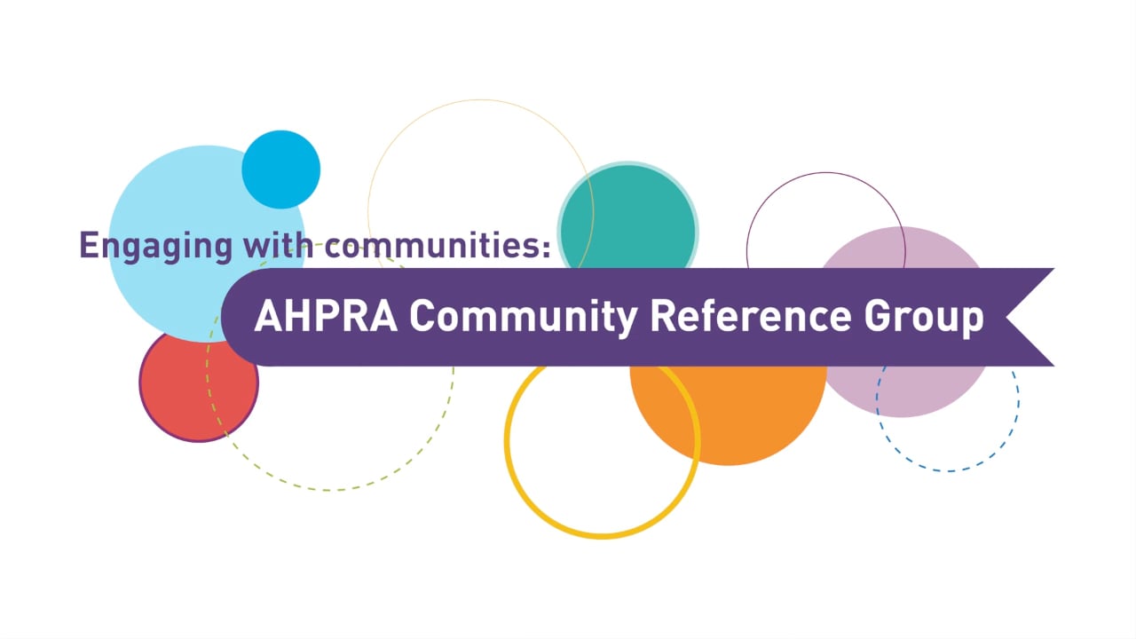 Engaging with Communities: AHPRA Community Reference Group on Vimeo